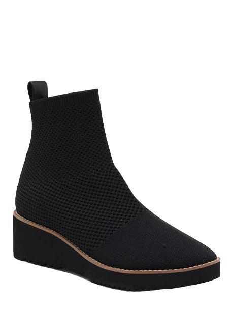 Jeffrey Campbell Estuary Knit Wedge Bootie - Black