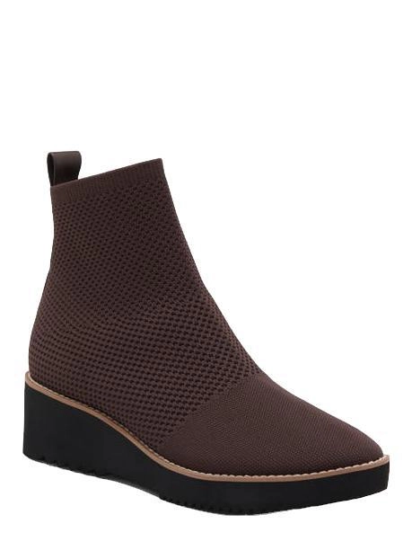 Jeffrey Campbell Estuary Knit Wedge Bootie - Coffee