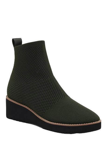 Jeffrey Campbell Estuary Knit Wedge Bootie - Khaki
