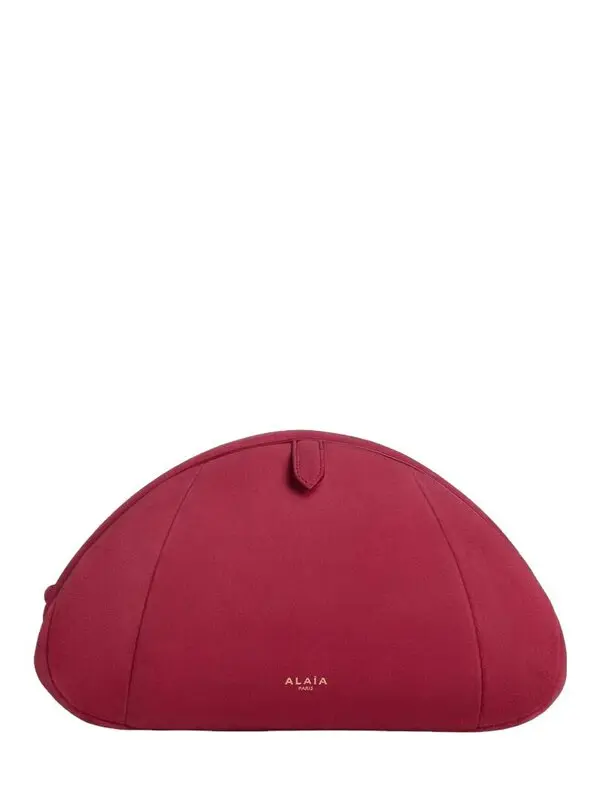 Alaïa Small Suede Clutch Bag - Carmine