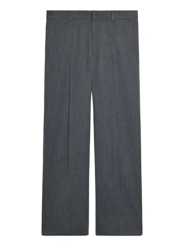 Celine Straight-leg Wool Trousers - Grey