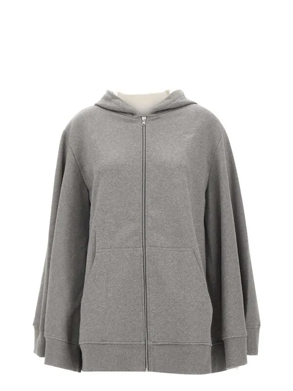 7 For All Mankind Oversized Zip Hoodie - Grey