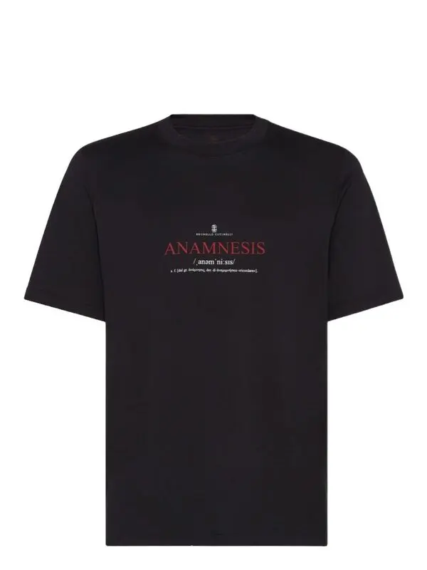 Brunello Cucinelli Printed T-shirt - Black