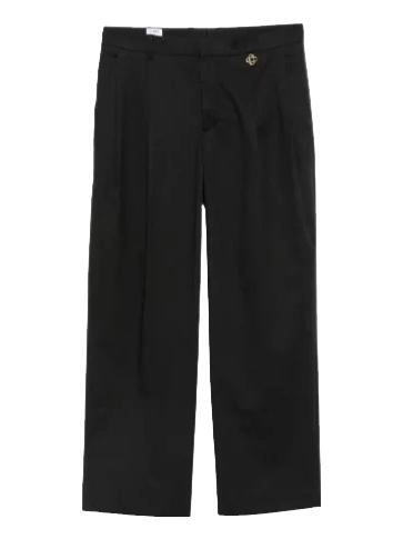 Casablanca Logo-plaque Pleated Trousers - Black