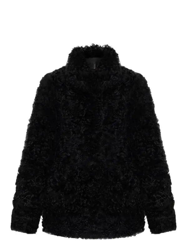 BY MALENE BIRGER Adeline Reversible Shearling Coat - Black