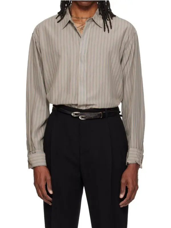 MAGLIANO Striped Print Shirt - Grey