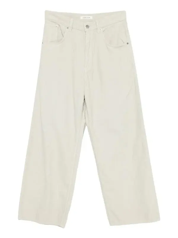 SUNFLOWER Corduroy Wide-leg Trousers - Ivory