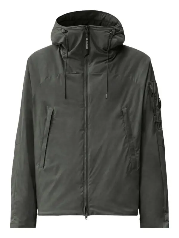 C.P. COMPANY Lens-detail Hooded Jacket - Crow/gray