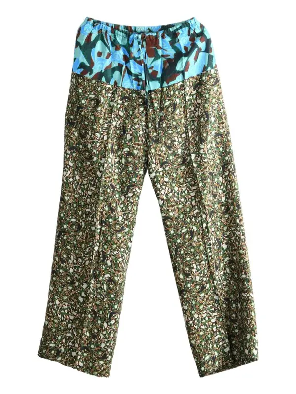 Dries Van Noten Print Fluid Pant - Bottle