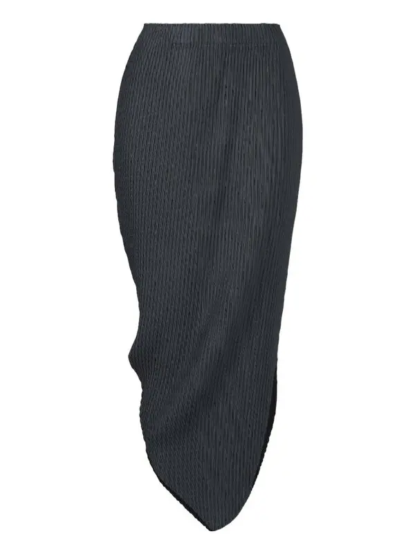 Issey Miyake Leaf Pleats Skirt - Deep Navy Blue