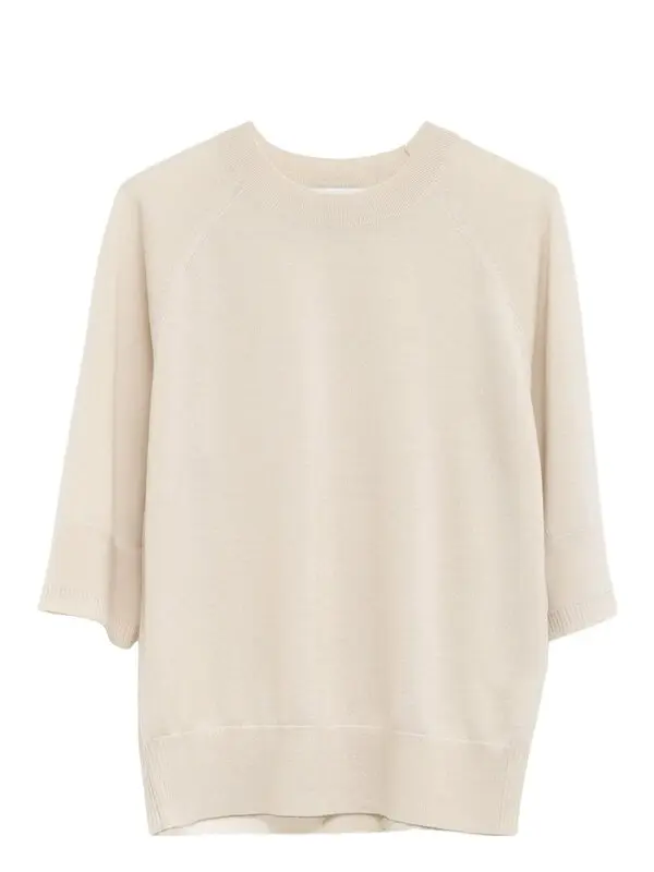 Dries Van Noten Merino Wool T-shirt - Nude