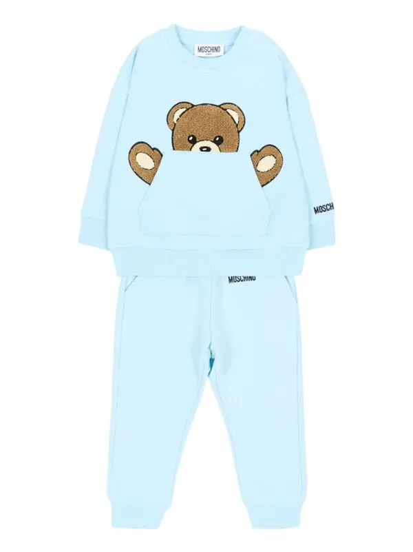 Moschino Teddy Bear Patch Tracksuit - Light Blue