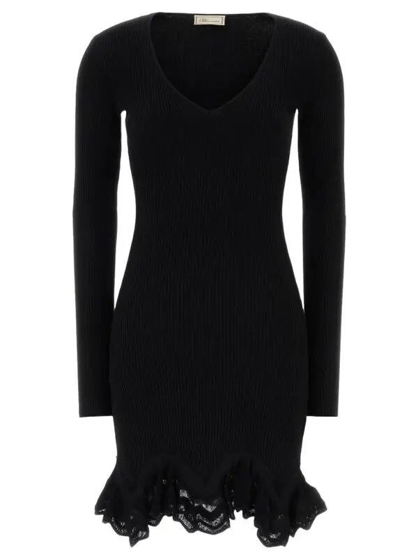 Blumarine Knit Mini Dress - Black