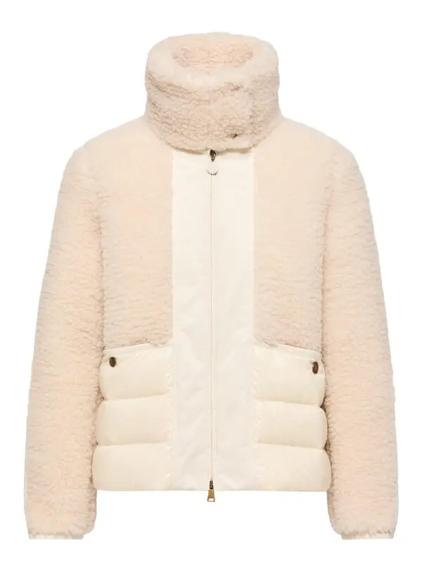 Moncler Glorieux Panelled Down Jacket - Ivory