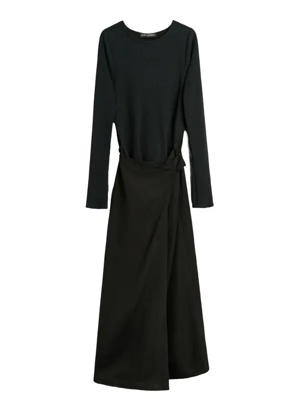 Our Legacy Twist-front Blend Dress - Black