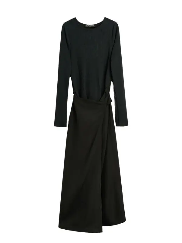 Our Legacy Ribbed-knit Tie-waist Maxi Dress - No