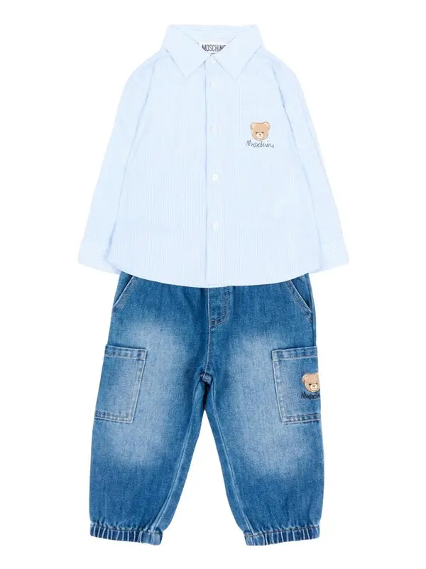 Moschino Long-sleeve Shirt And Jeans 2-piece Set - No