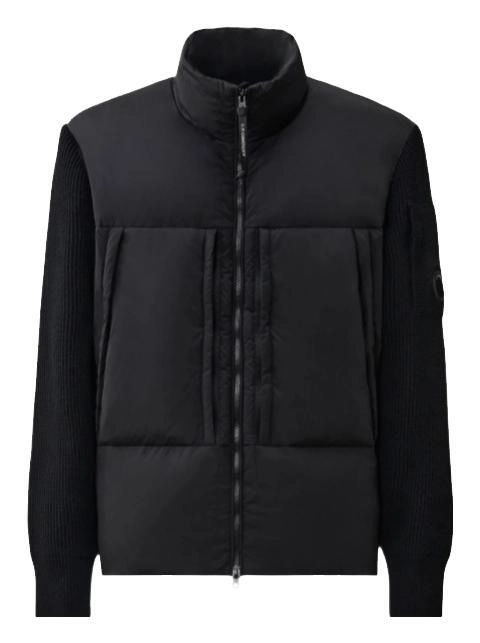 C.P. COMPANY Quilted Jacket With Lens Detail - Black