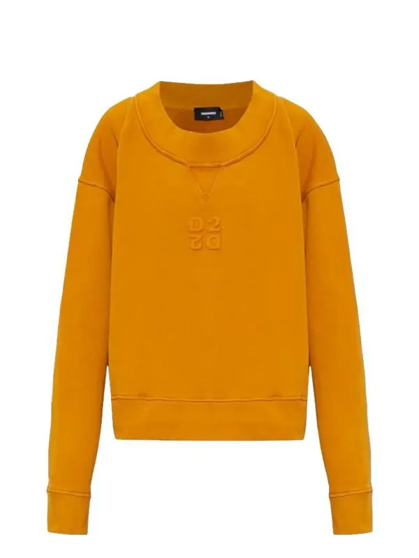 Dsquared2 Embroidered-logo Cotton Sweatshirt - Orange