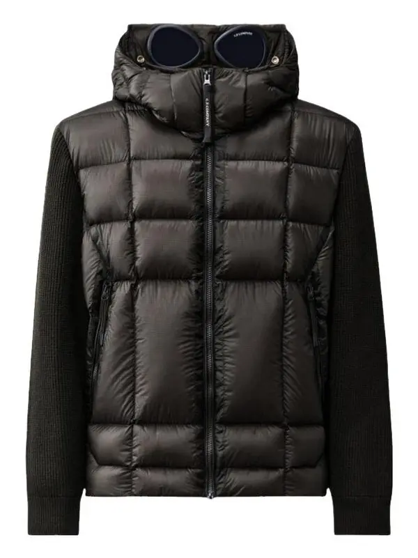 C.P. COMPANY Extrafine Merino Wool Mixed Goggle Sweater - Black