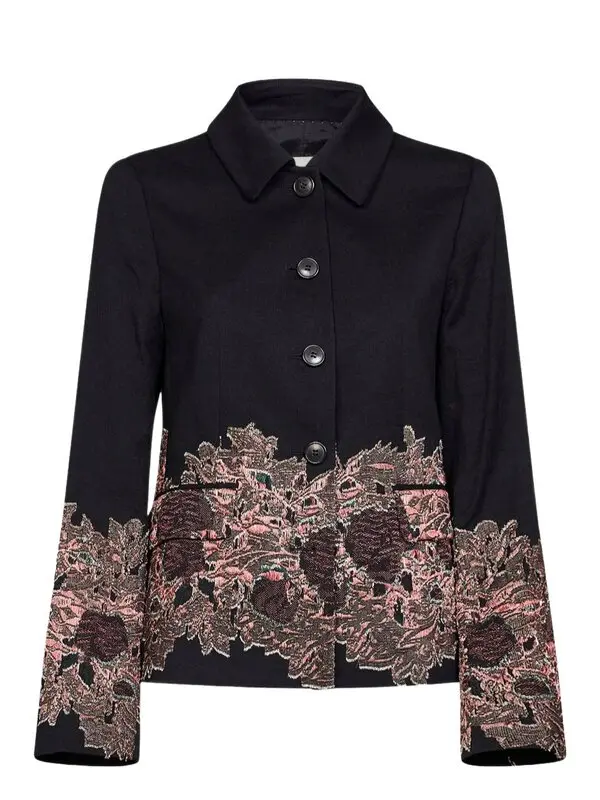 Dries Van Noten Bettsy Embroidered Jacket - Black