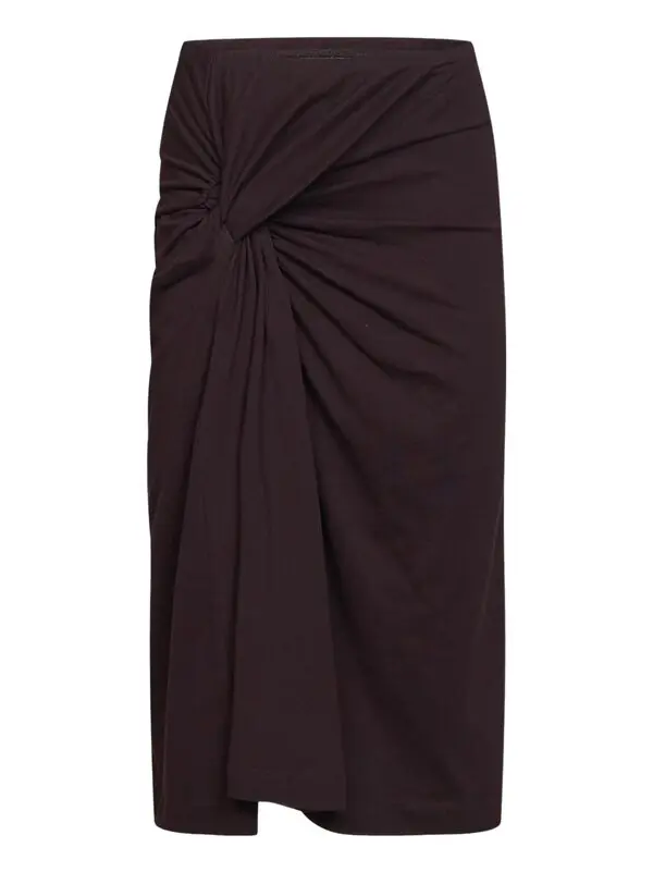 Dries Van Noten Draped Asymmetric Skirt - Black