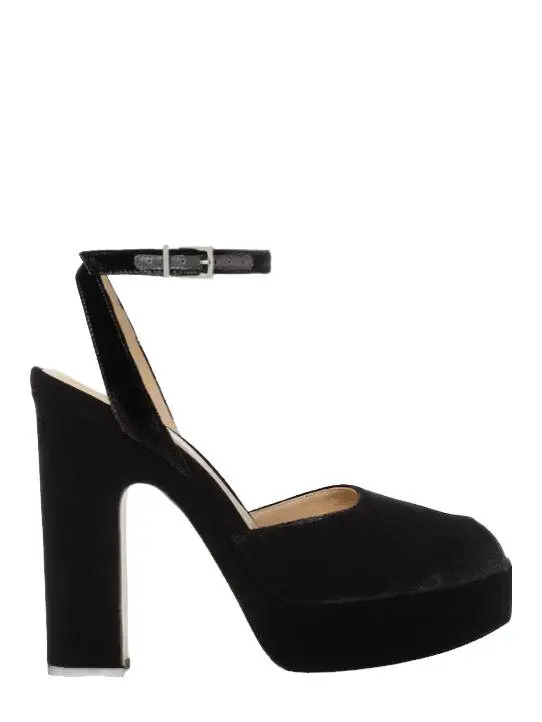 Fendi After 9 Velvet Sandals - Black