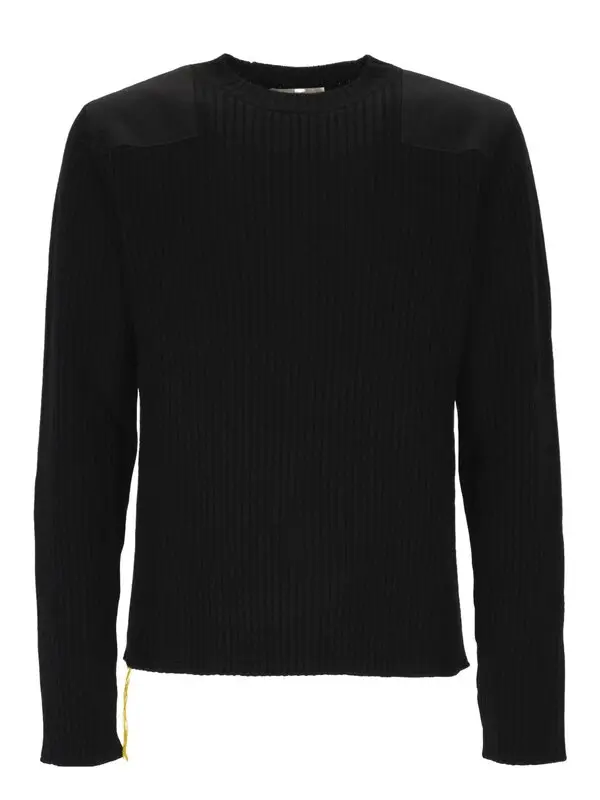 Fendi Long Sleeved Ribbed-knit Sweater - Black