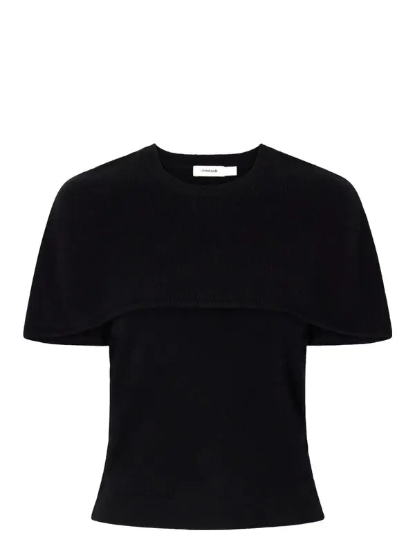 Simkhai Yuki Cape Sweater - Black