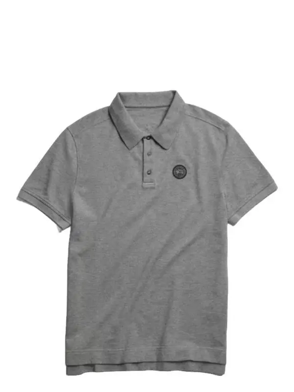 Canada Goose Logo-patch Cotton Polo Shirt - Heather