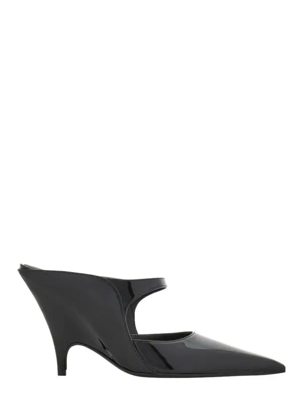 FERRAGAMO Graphic Wedge Mule - Black