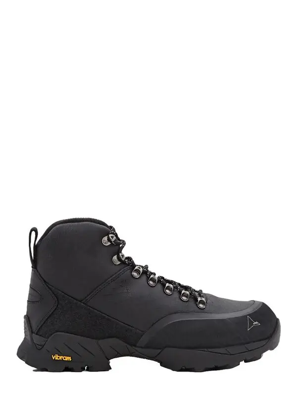 ROA Round-toe Lace-up Boots - Black