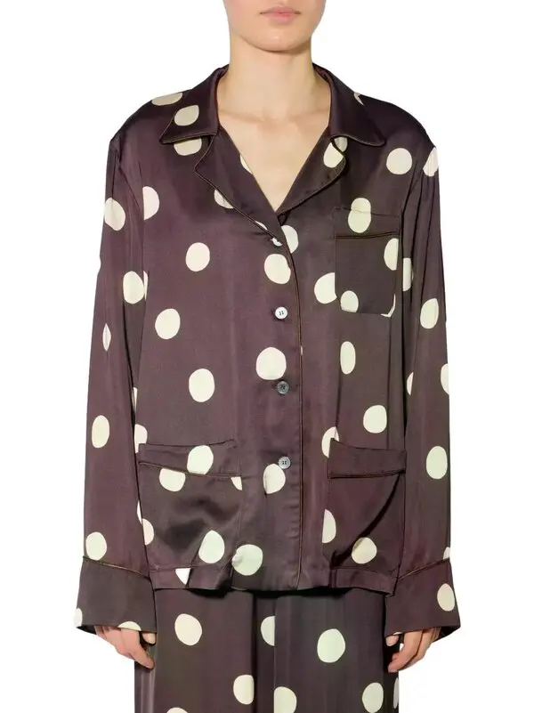 Liviana Conti Polka-dot Shirt - Brown