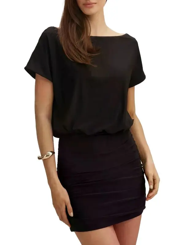 EVER NEW Kiara Draped Mini Dress - Black