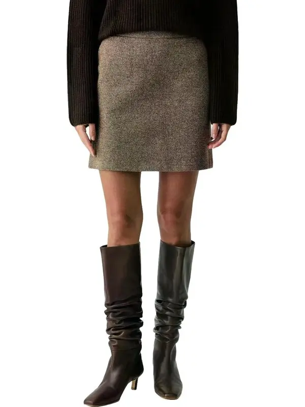 Marc O'polo Tweed A-line Mini Skirt - Brown