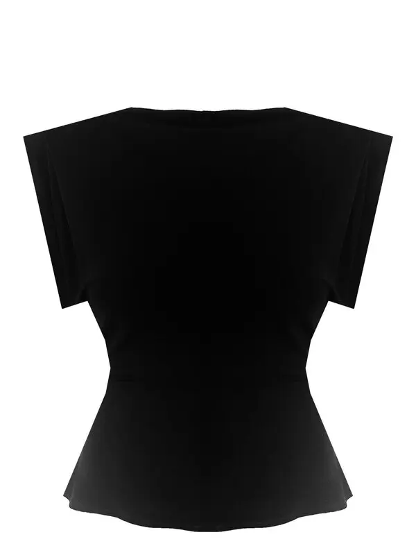 MAXJENNY Shoulder Top -the Essentials From - Black