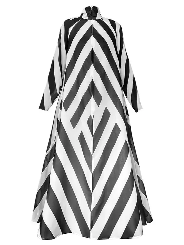 MAXJENNY A-line Maxi Dress & White - Black