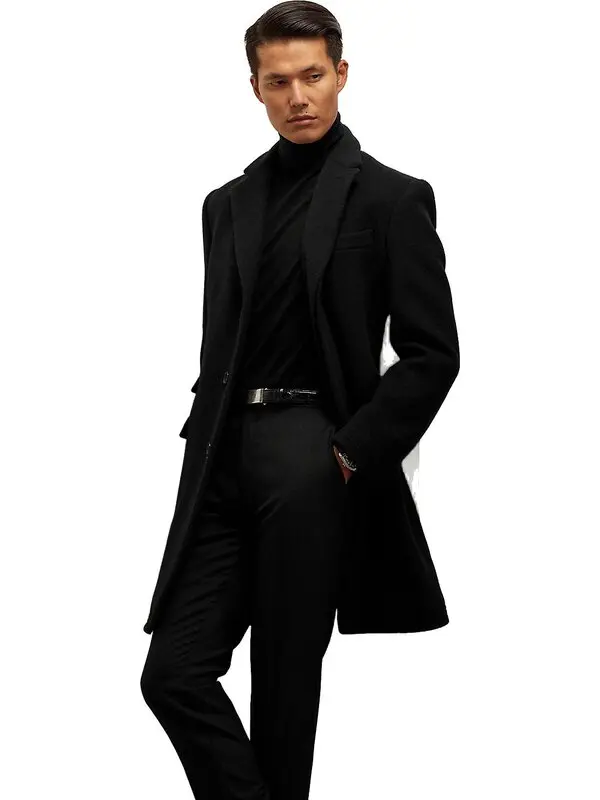 Ralph Lauren Gregory Hand-tailored Wool Suit Trouser - Black