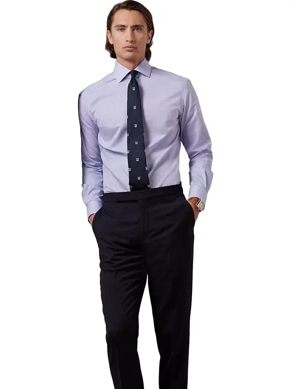Ralph Lauren Gregory Hand-tailored Wool Suit Trouser - Navy