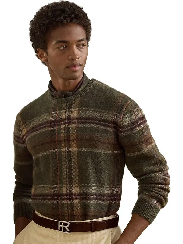 Ralph Lauren Plaid Brushed Wool-blend Sweater - Cortina Multi
