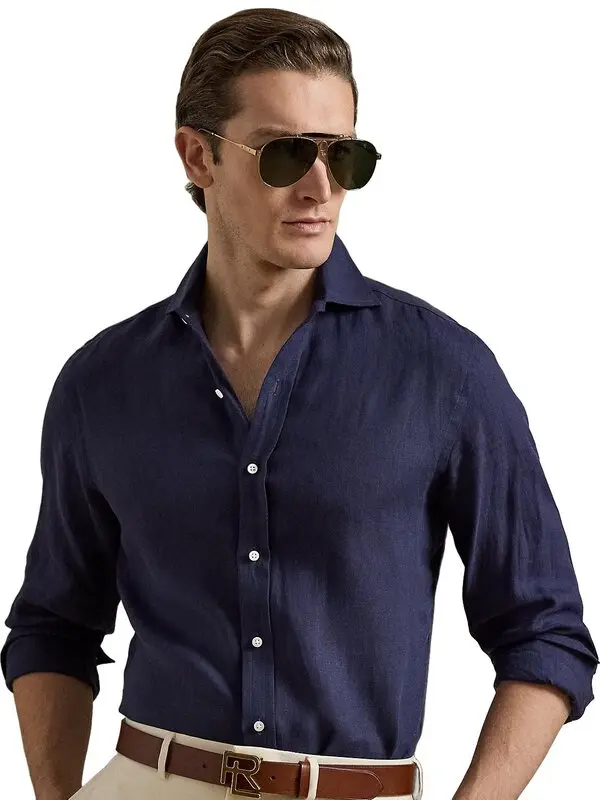 Ralph Lauren Linen Shirt - Classic Navy