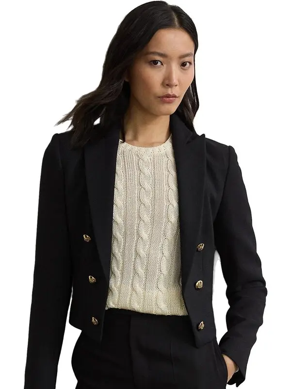 Ralph Lauren Spencer Wool Crepe Jacket - Black