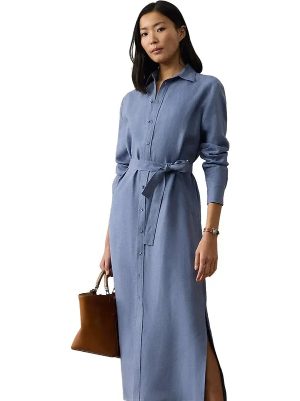 Ralph Lauren Vicki Linen Day Dress - Cornflower