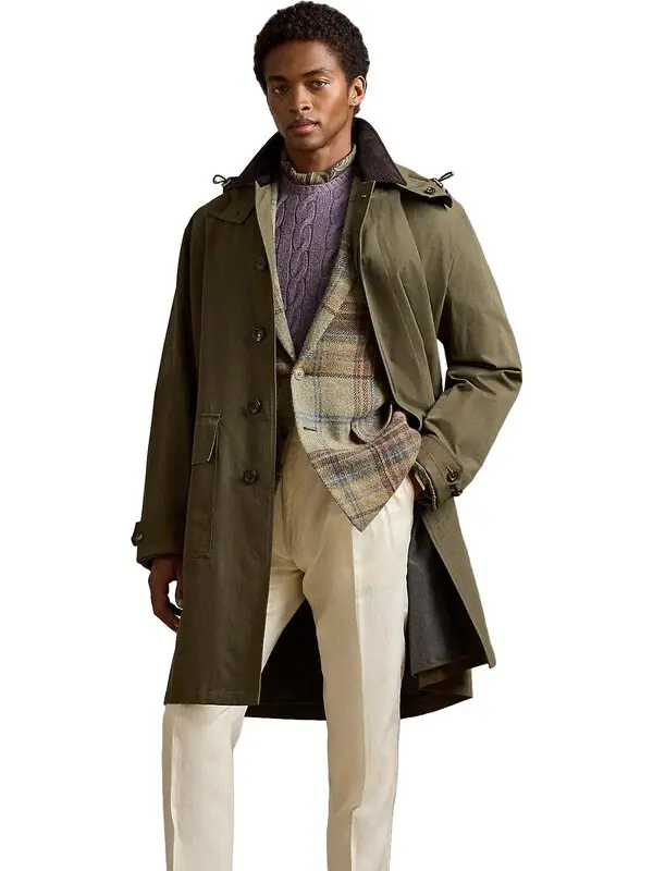 Ralph Lauren Olson Twill Hooded Coat - Thicket Moss