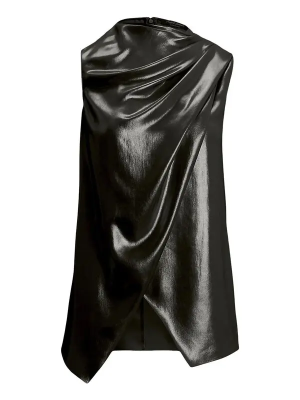 Ralph Lauren Julie Foiled Georgette Blouse - Asteroid
