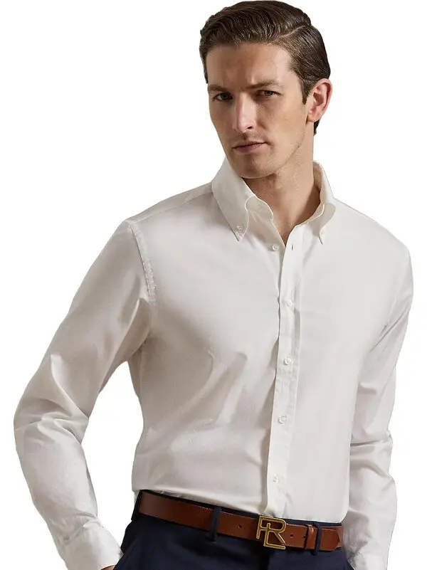 Ralph Lauren Washed Pinpoint Oxford Shirt - White