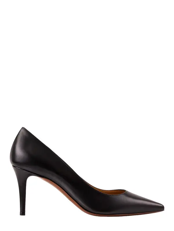 Ralph Lauren Tenney 75 Mm Goatskin Pump - Black