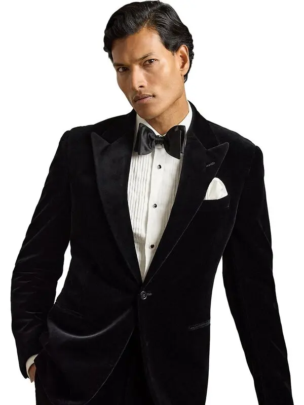 Ralph Lauren Gregory Hand-tailored Velvet Jacket - Black