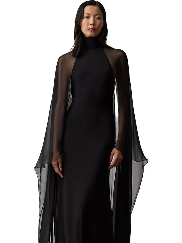 Ralph Lauren Tilly Jersey Evening Dress - Black