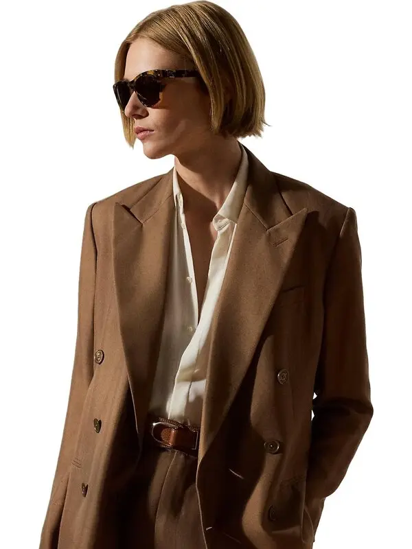 Ralph Lauren Timothy Silk Shantung Jacket - Cocoa
